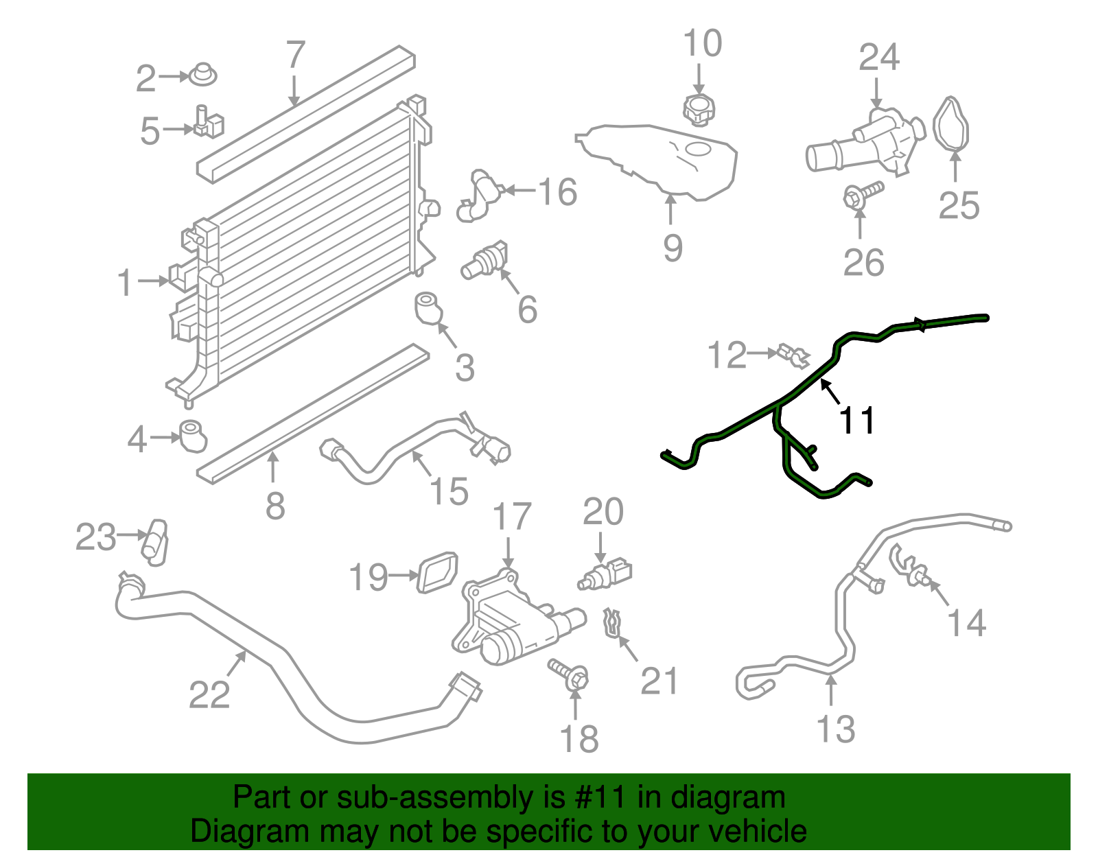 G1FZ-8B081-A - Overflow Hose 2016-2018 Ford Focus | Big 3 Auto Parts