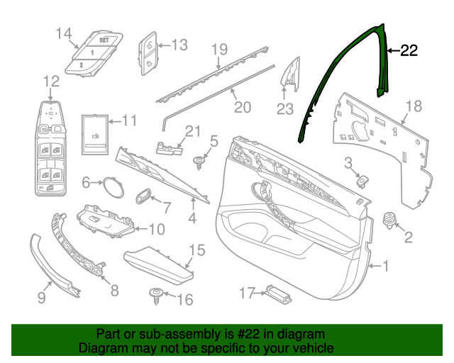 51337410298 - 2018-2023 BMW X3 Frame Molding (51-33-7-410-298) | BMW of ...