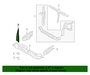 Genuine Air Deflector for 2007-2008 Hyundai Entourage | Part# 29136 ...