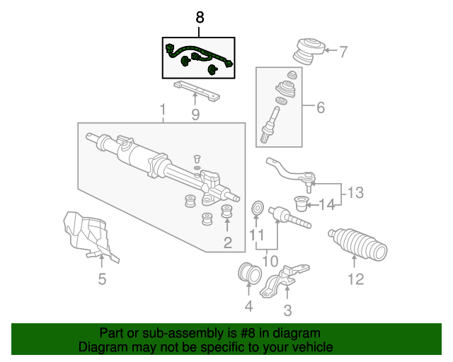 32125-SDR-A00 - Sub-Wire, Torque Sensor - 2005-2007 Honda Accord ...