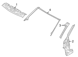 Genuine OEM Upper Weather-Strip Part# LR069258 Fits 2017-2019 Land ...