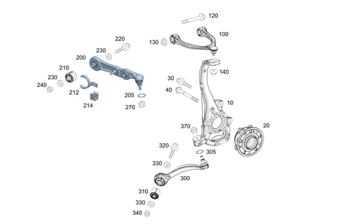 Steering Knuckle and Transverse Control Arm for 2015 Mercedes-Benz C 63 ...