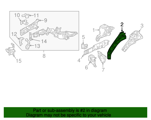 2015-2020 Honda Fit Extension Set, L Front Shock Absorber 04684-T5R ...