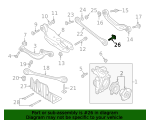 2017-2025 Audi Rear Upper Control Arm Adjust Bolt WHT-006-496 | Audi ...