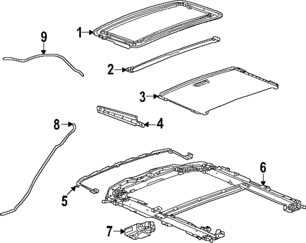 2024-2025 GM Sunroof Opening Trim 42638856 GM | GMPartsDirect.com
