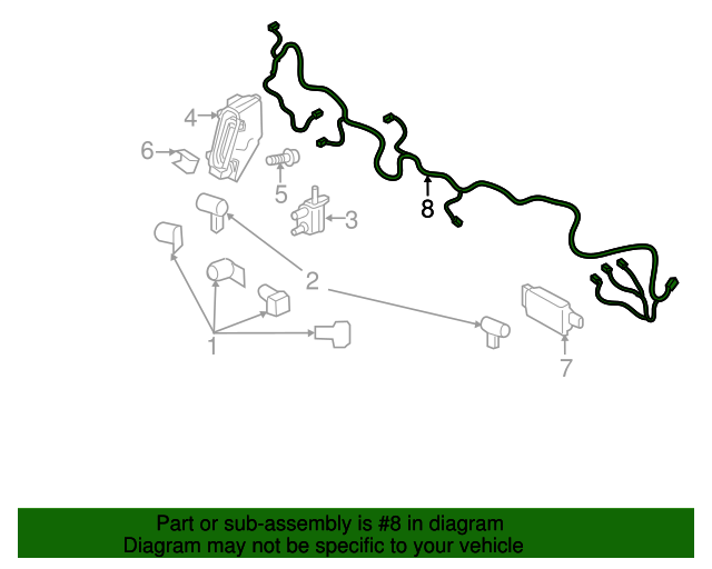 GA1Z-15K867-C - Wire Parking Distance Aid Se 2016-2023 Lincoln ...