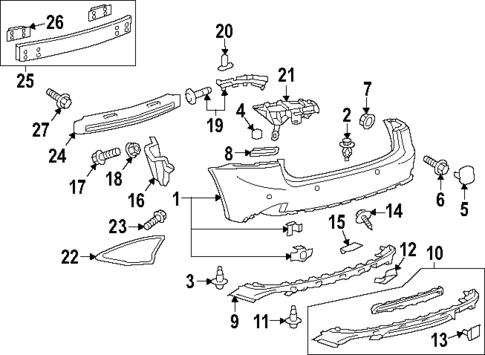 Bumper & Components - Rear for 2019 Lexus IS300 | OEM Parts Online