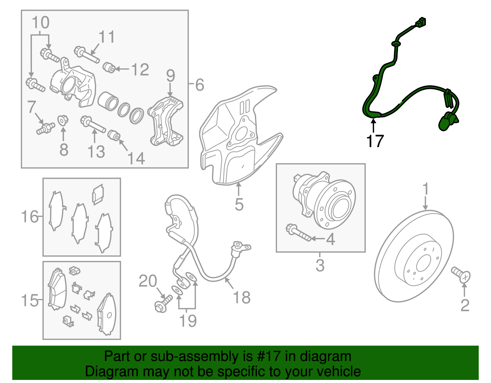NF49-43-73XC - Front Speed Sensor 2006-2015 Mazda MX-5 Miata ...