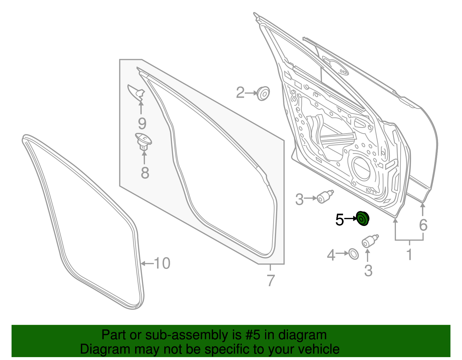Bf67-51-261 - Door Shell Grommet - 1990-2024 Mazda | Mazda Swag