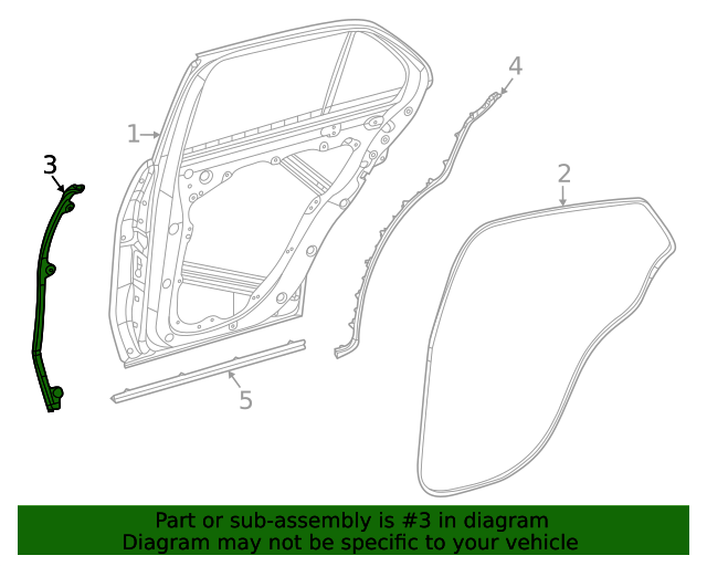 2021-2023 Mercedes-Benz Door Seal 167-732-51-00 | AutoNationParts.com