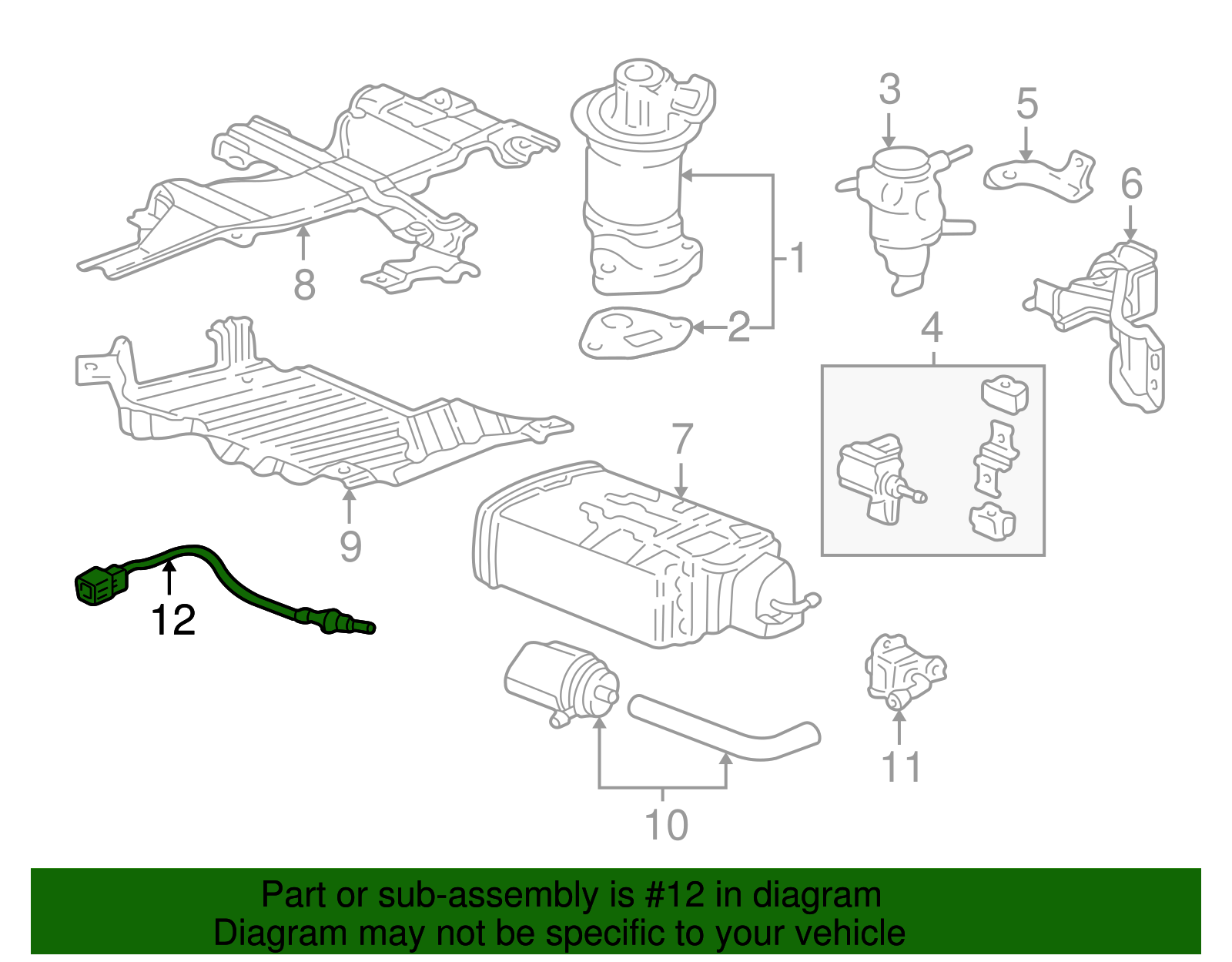 2002-2004 Honda Odyssey Oxygen Sensor 36532-P8F-A11 | Cheaper Honda Parts