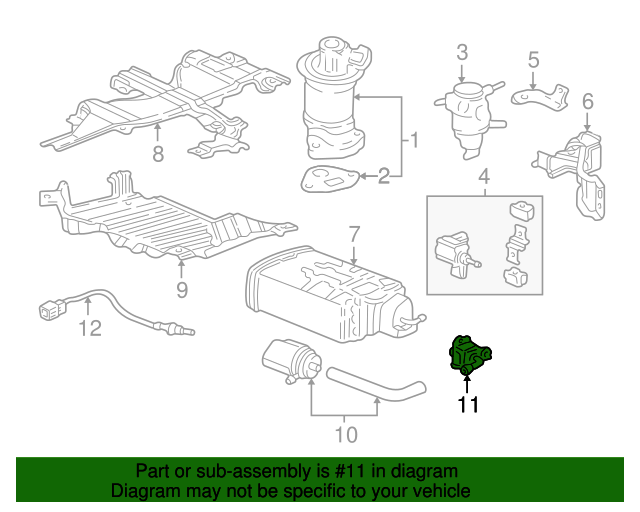 17310-S0X-A02 - Valve Canister Vent Shut (Made In Mexico) - 1998-2006 ...