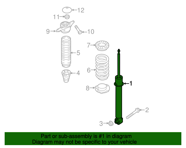 2019-2021 Hyundai Tucson Shock Absorber 55311-D3700 | Hyundai Wholesale ...