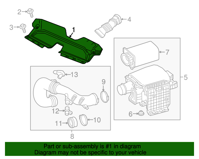 2016-2019 Infiniti Air Duct 16554-4GD1A | OEM Parts Online