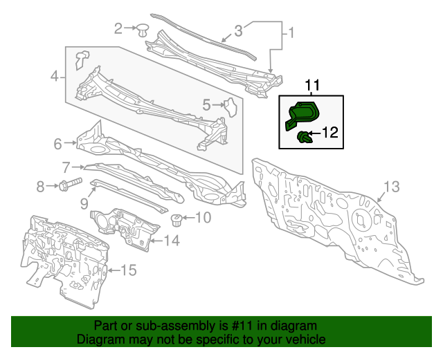 74230-T5R-A00 - Shield 2015-2020 Honda Fit | Honda Parts Online