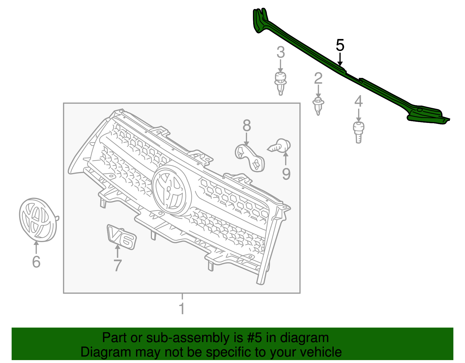 2009-2012 Toyota RAV4 Seal 53395-0R011 | Toyota Parts Center