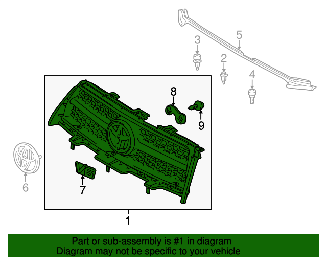 53101-0R010 - Grille Assembly - 2009-2012 Toyota RAV4 | OEM Genuine ...