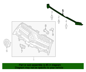 2009-2012 Toyota RAV4 Grille Seal 53395-0R011 | AutoNationParts.com