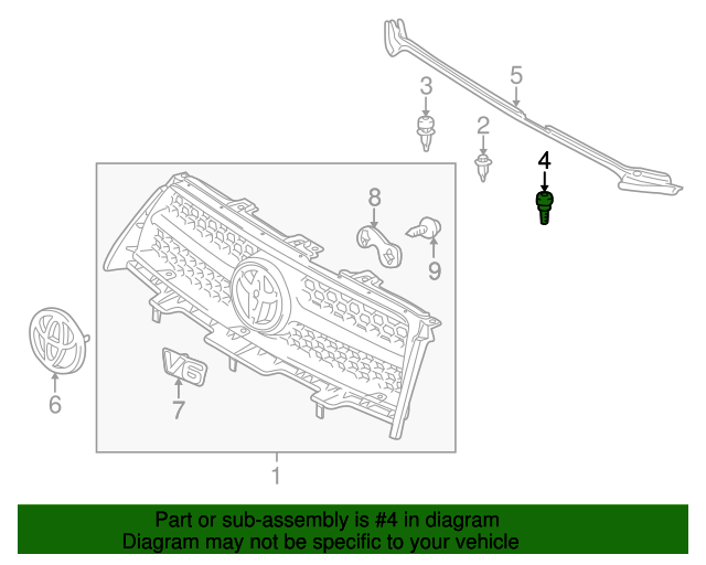 2007-2013 Toyota Protector, Radiator Grille 53119-42020 | Frontier Toyota