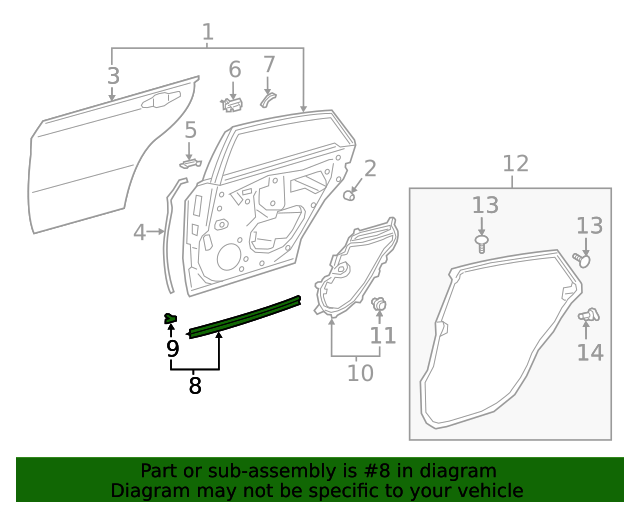67887-07020 - Lower Weather-Strip 2019-2022 Toyota Avalon | Bam ...