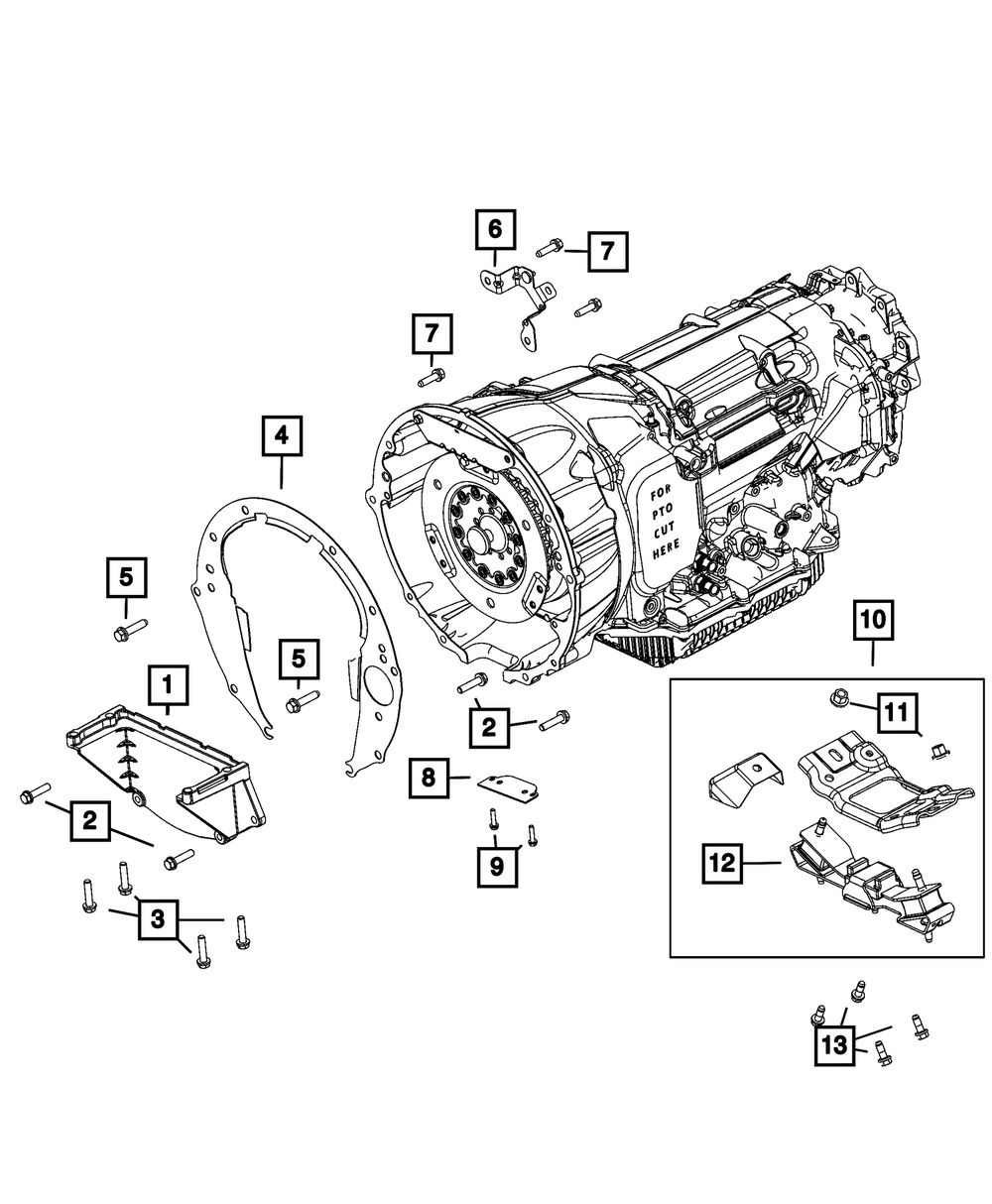 2025 Ram 3500 Transmission Mount Isolator 68643812AA | Mopar eStore