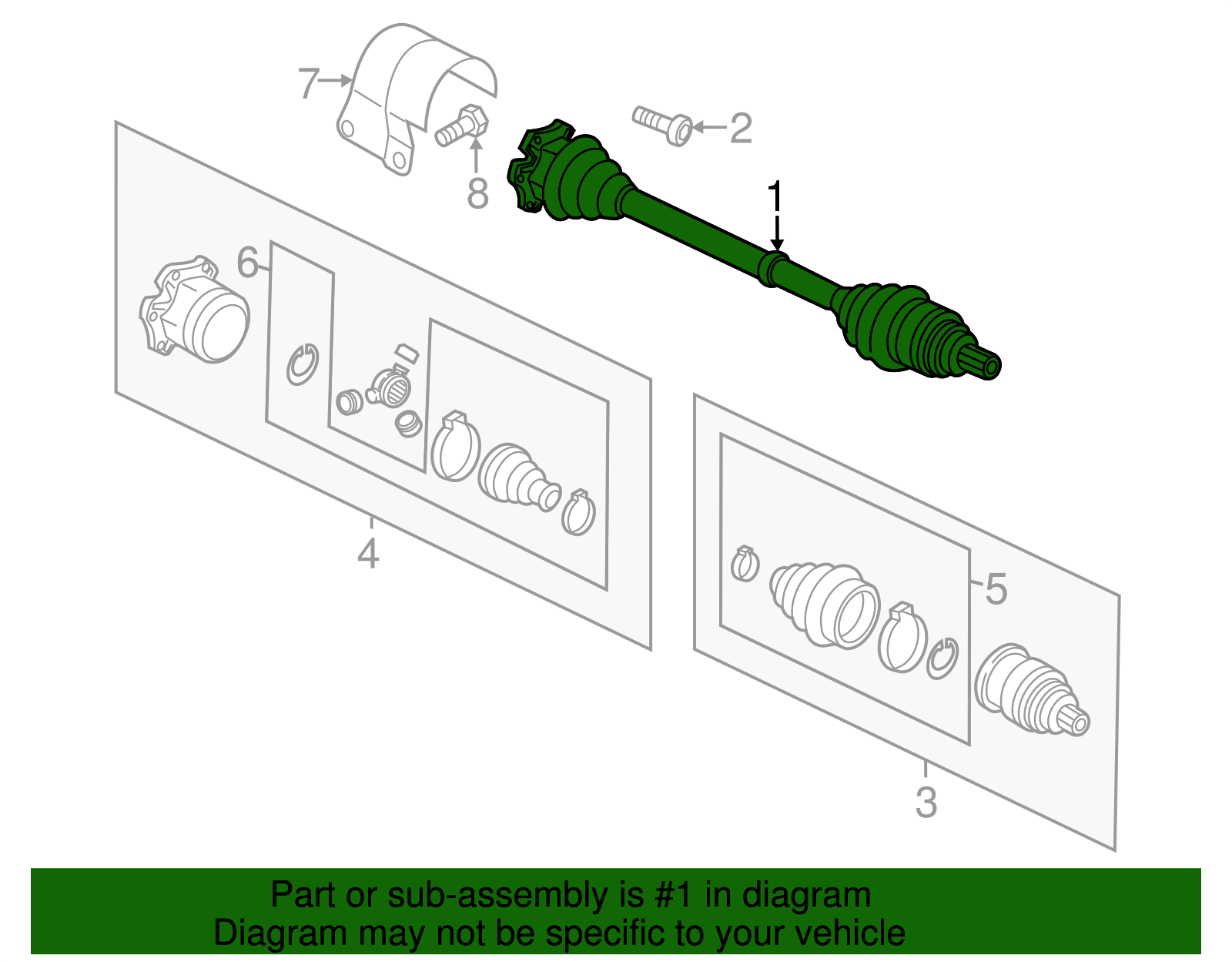 561-407-271-R - Axle Assembly 2012-2015 Volkswagen Passat | Volkswagen ...
