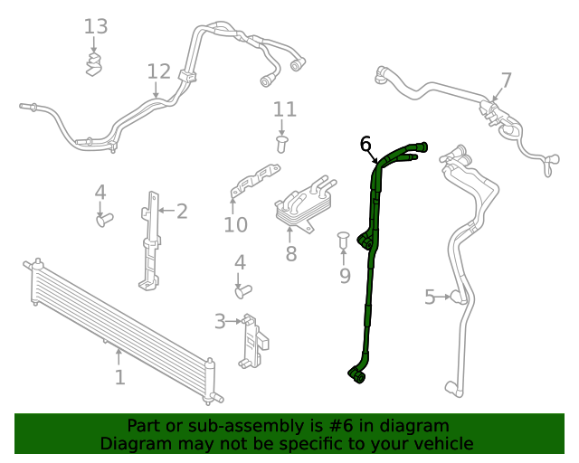 Genuine OEM Outlet Hose Part# LR071062 Fits 2020-2021 Land Rover Range ...