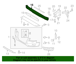 2008-2015 Audi Impact Bar 8K0-807-113-G | OEM Parts Online