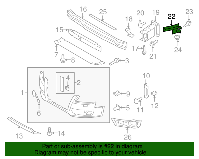 8K0-807-283 - Bumper Guide 2009-2012 Audi | Audi OEM Parts