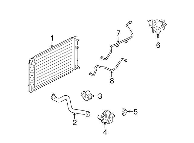 2005-2008 Ford Engine Coolant Reservoir 5L8Z-8A080-AA | OEM Parts Online