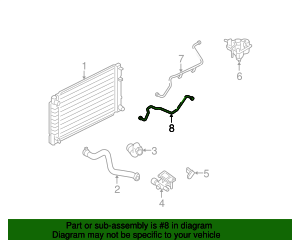 2005-2008 Ford Overflow Hose 5L8Z-8C633-AD | TascaParts.com