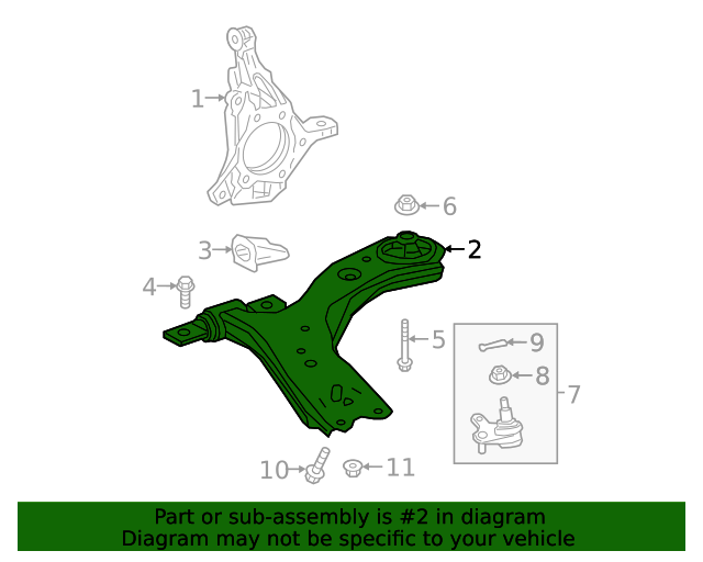 2019-2021 Lexus Lower Control Arm 48069-06200 | OEM Parts Online