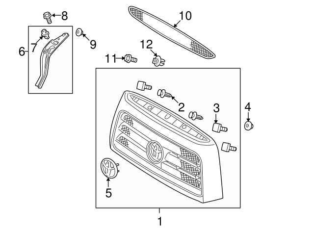 53100-0C160 - Grille Assembly - 2007-2009 Toyota Tundra | Conicelli ...