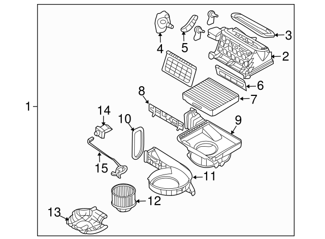 2007-2008 Hyundai Entourage Blower Assembly 97200-4D100 | QuirkParts