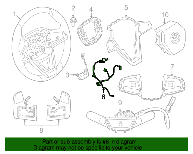 32306884007 - 2017-2022 BMW Wire (32-30-6-884-007) | BMW of South ...