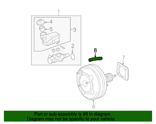 44772-06130 - Brake Vacuum Hose - 2007-2015 Toyota | Nucar Toyota of ...