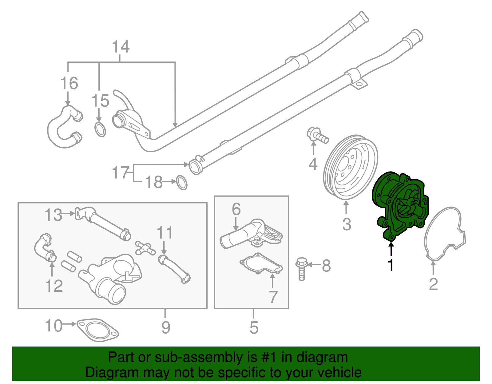 25100-3F000 - Water Pump 2015-2017 Kia K900 | Kia.Parts Store