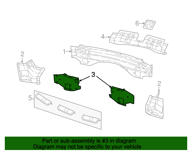 2011-2019 Mopar Reinforcement Reinforced Plate - Passenger Side (RH ...