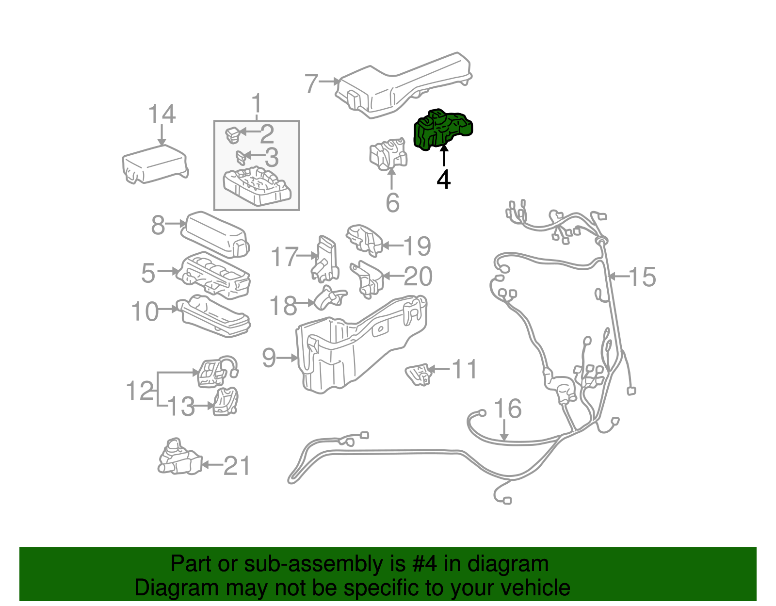 2000-2004 Toyota Avalon Relay Box 82741-07040 | Toyota Parts Center