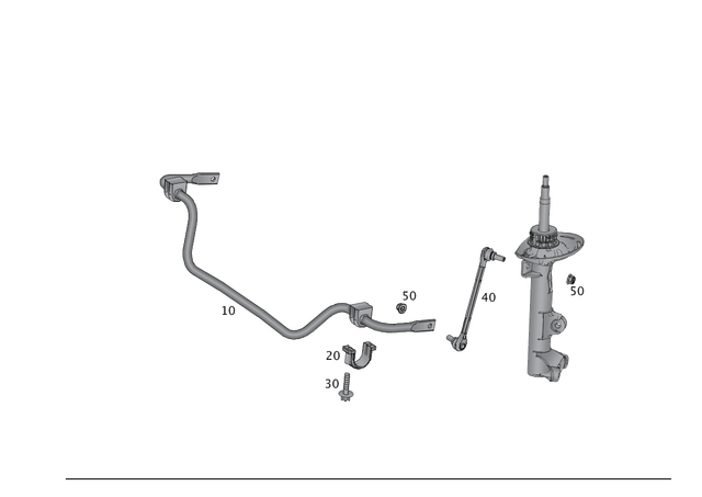 172-323-02-17-64 - Torsion Bar Linkage Mercedes-Benz Parts Shop