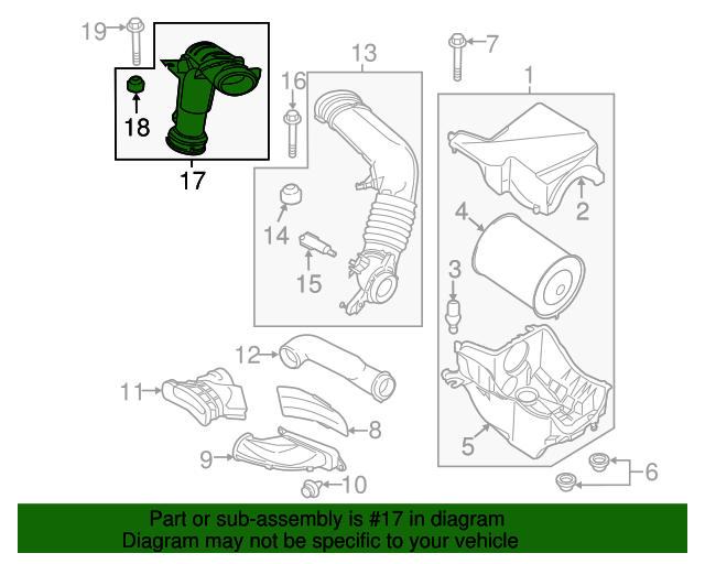 2015-2019 Lincoln MKC Hose Air EJ7Z-9C623-A | OEM Parts Online