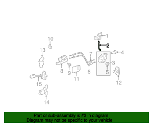 2007-2021 Toyota Tundra Lock Rod 69331-0C010 | Toyota Parts Center