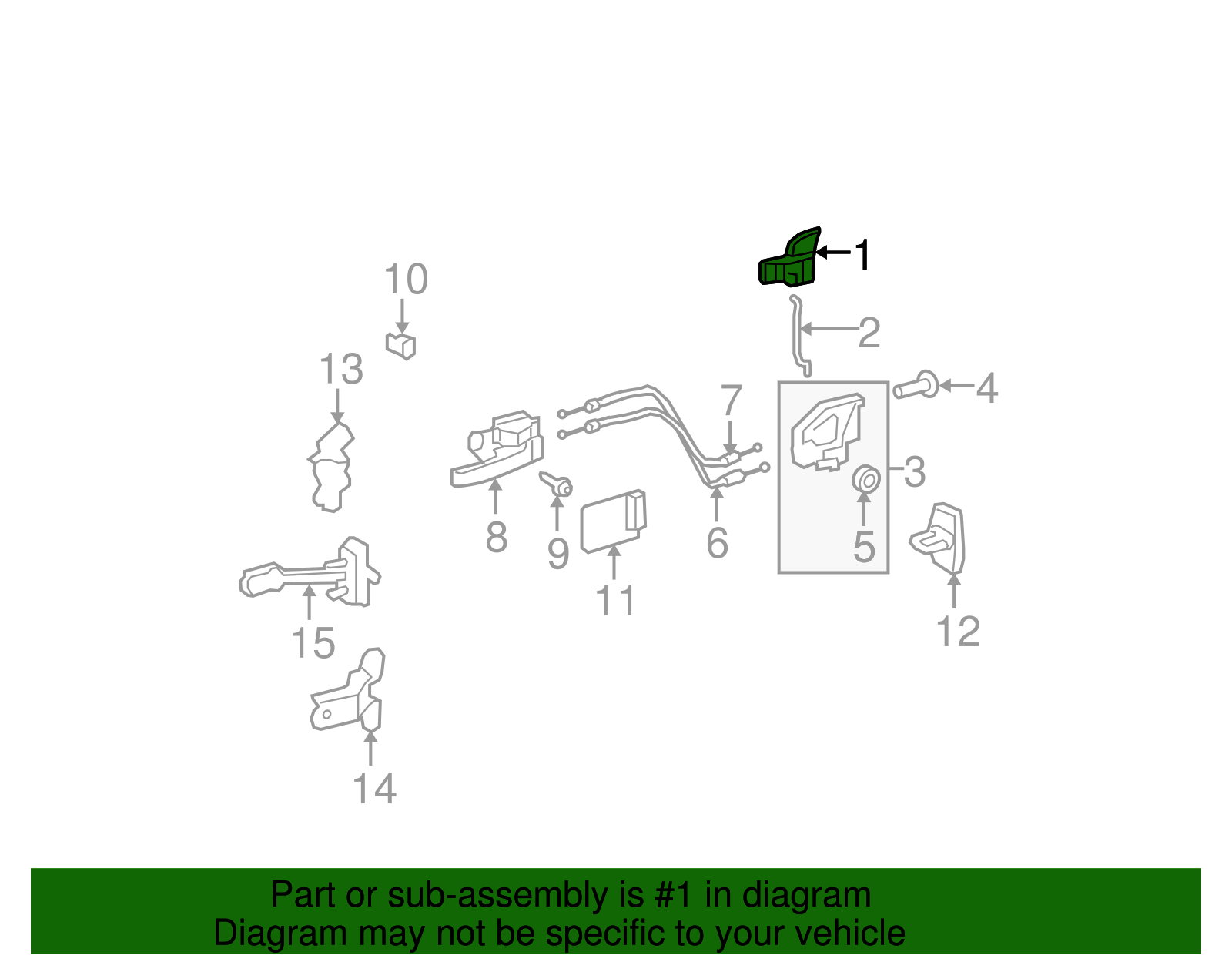 2014-2021 Toyota Tundra Handle, Outside 69240-0C010-C1 | Toyota Parts ...