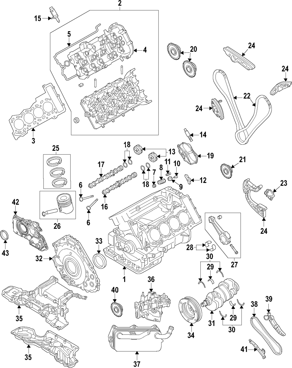 2020-2024 Audi Camshaft Seal 06M-109-493-D | Audi USA Parts