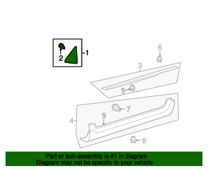 60118-52030 - Door Mirror Trim Ring 2007-2011 Toyota Yaris ...