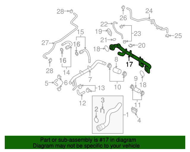 2007-2009 Volkswagen Touareg Water Manifold 079-121-071-BJ | OEM Parts ...