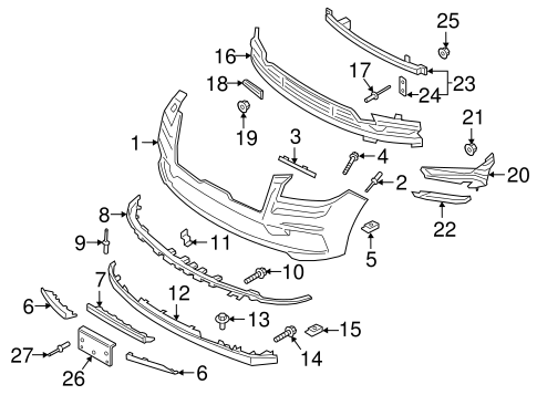 Bumper & Components - Front for 2018 Lincoln Navigator | TascaParts.com