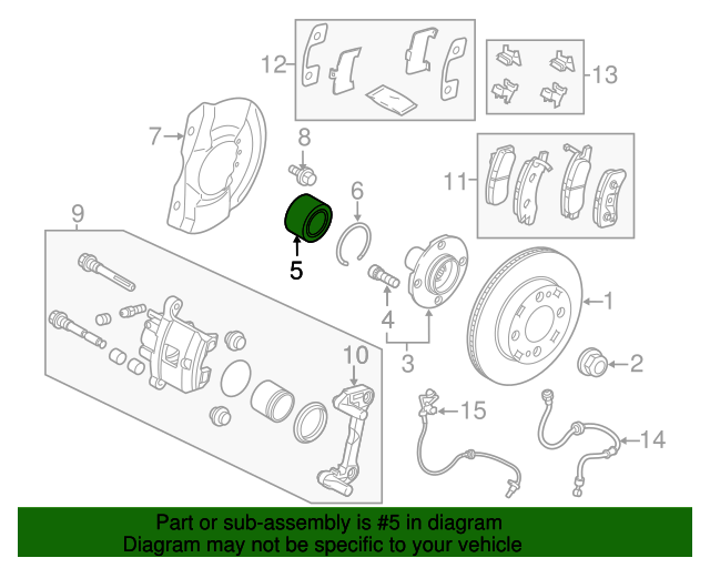 3885A039 - Wheel Bearing 2012-2024 Mitsubishi | Mitsubishi Direct Parts