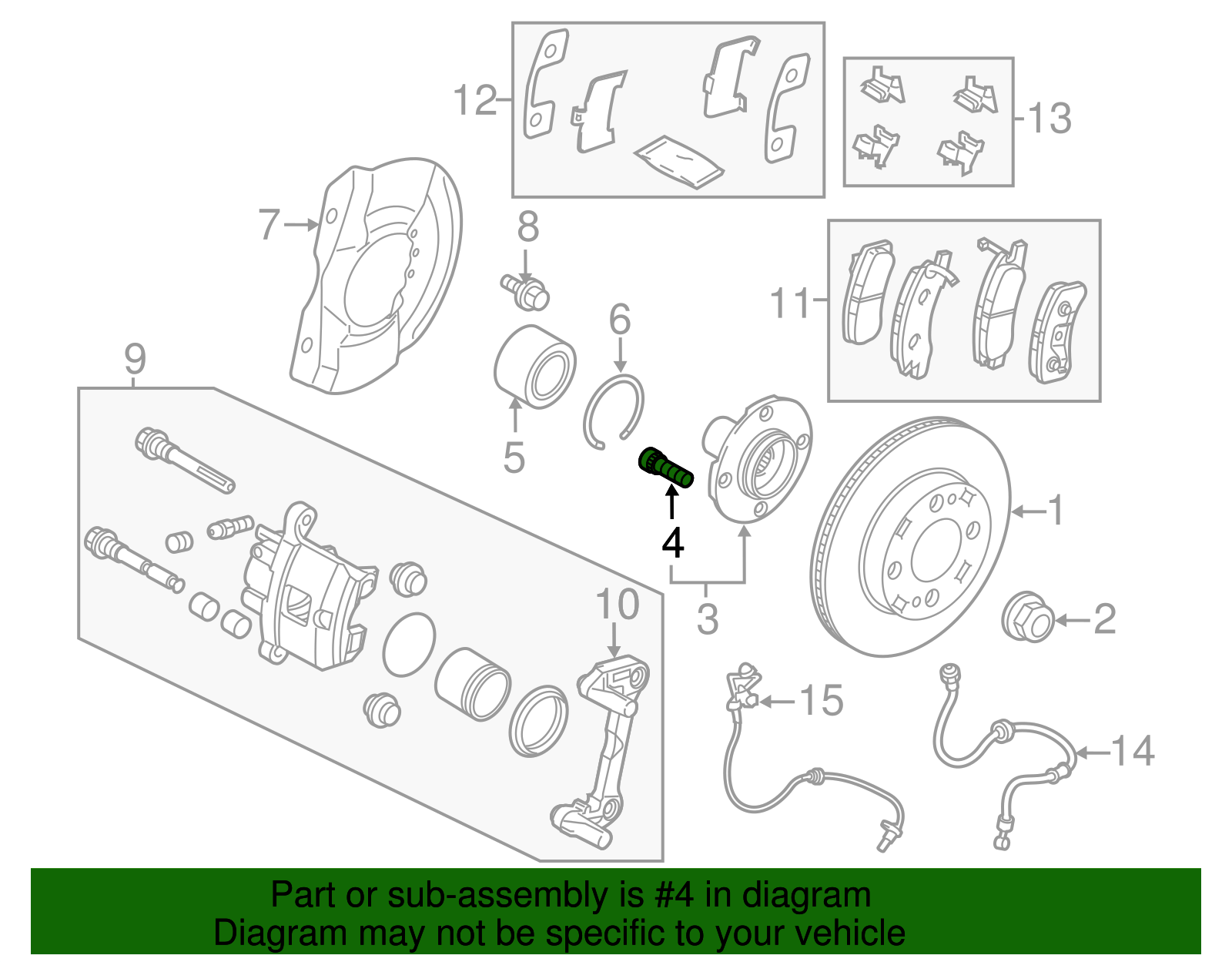 1985-2024 Mitsubishi Wheel Stud MB911495 | MitsubishiParts.com