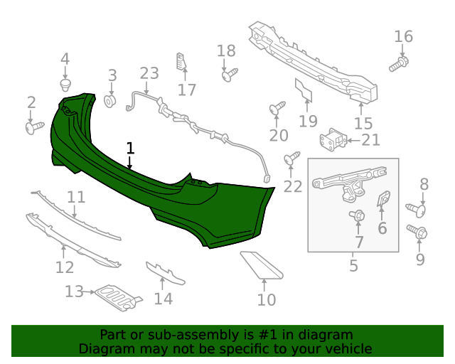 2021 Kia Rio Bumper Cover 86611-H9AA0 | TascaParts.com
